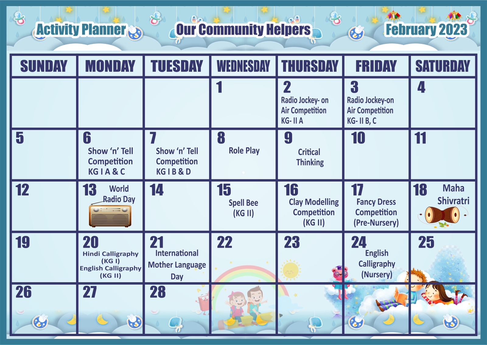 Activity Calendar 2022-2023 – Mayor World School – Jalandhar